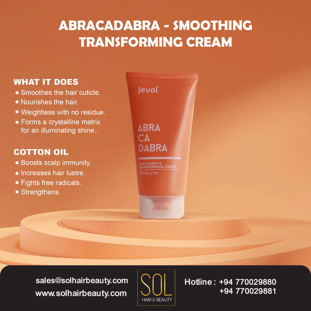 Jeval Abracadabra - Smoothing Transforming Cream 150ml – SOL Hair & Beauty